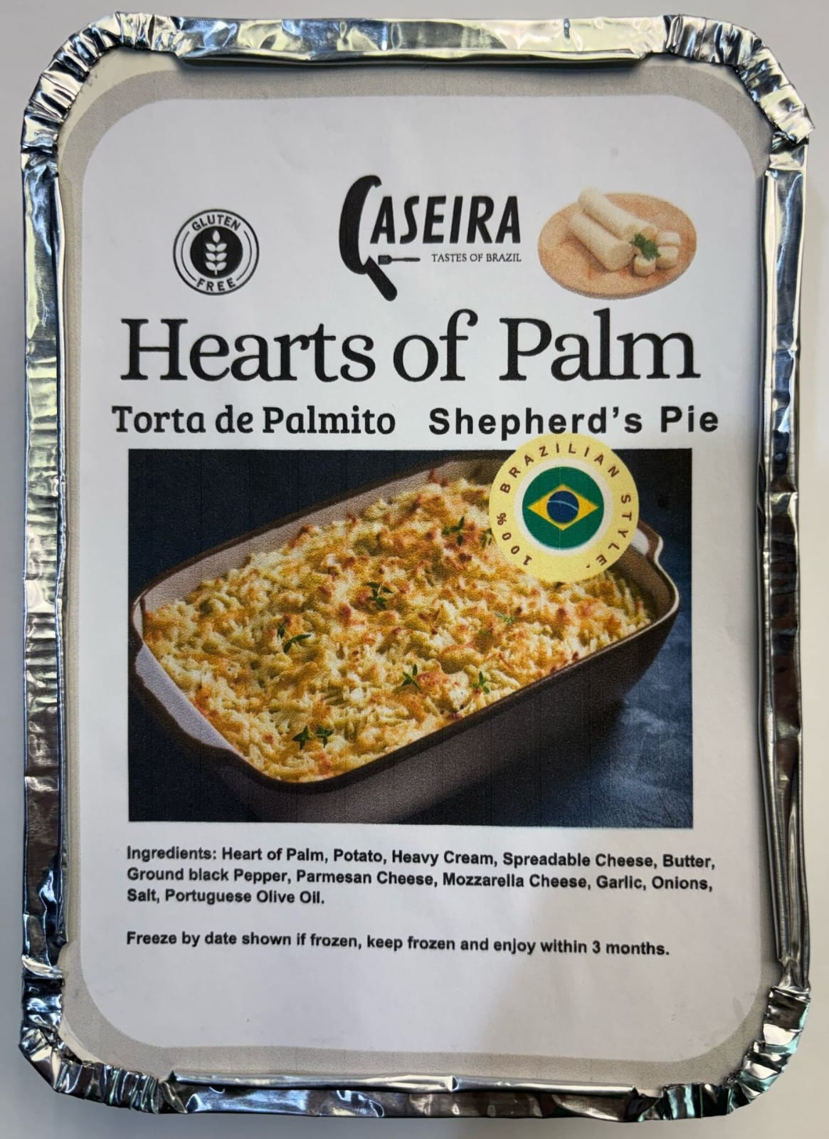 Caseira Hearts Of Palm Pie - Torta de Palmito 500g | Brazilian Market ...