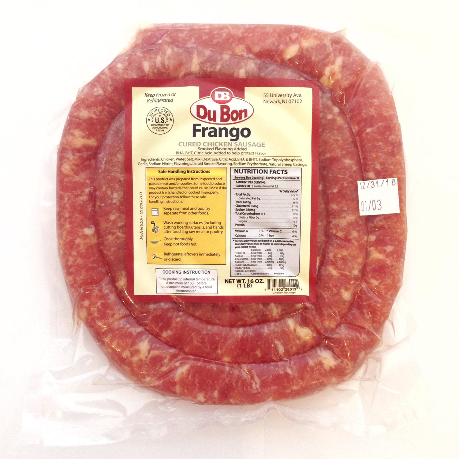 DuBon Linguica de Frango / Chicken Breakfast Sausage 1Lb | Brazilian Market NYC - Upper East ...